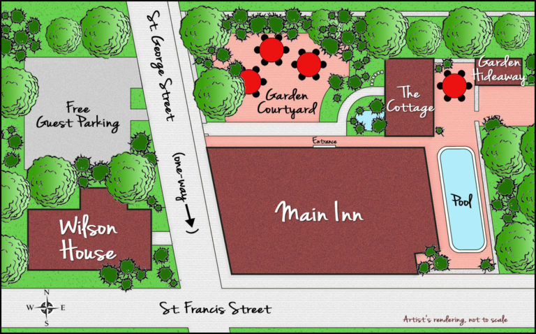 Map of Property | St. Francis Inn